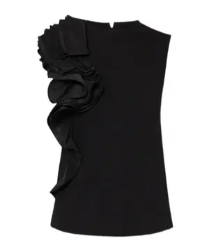 Liu Jo Taffeta Flounce Detail Top