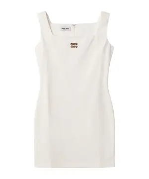 Miu Miu Jersey Mini-dress - White