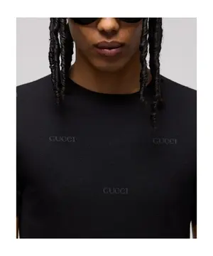 Gucci Jacquard T-shirt - Black