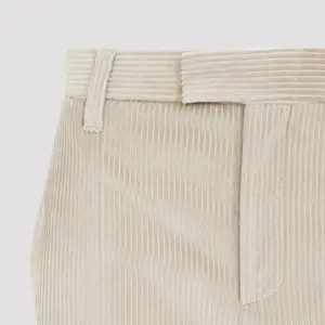Brunello Cucinelli Corduroy Straight-leg Trousers - Sand Beige