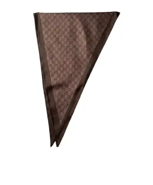 Gucci Printed Silk Scarf - Brown