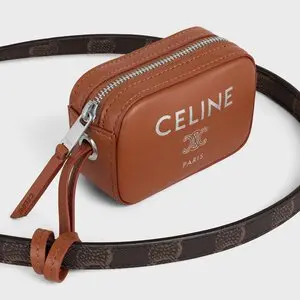 Celine Triomphe Canvas And Lambskin Messenger Bag