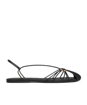 Celine Cocktail Sandal In Goatskin - Black