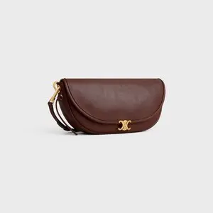 Celine Little Halfmoon Soft Triomphe In Supple Shiny Lambskin