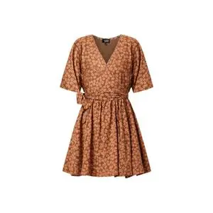 KNOWN SUPPLY Kalen Dress Spice Pop Floral - Brown