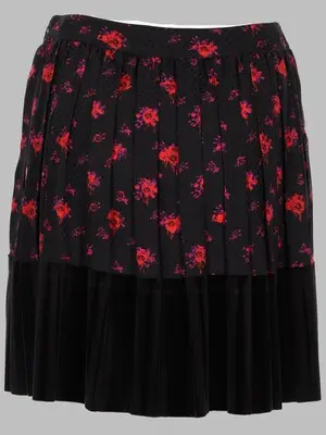 Alexander McQueen Printed Silk Skirt