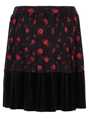 Alexander McQueen Printed Silk Skirt
