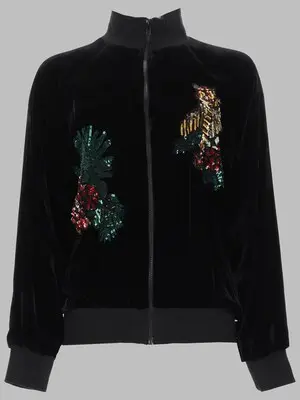 P.a.r.o.s.h Sequin Embellished Velour Jacket