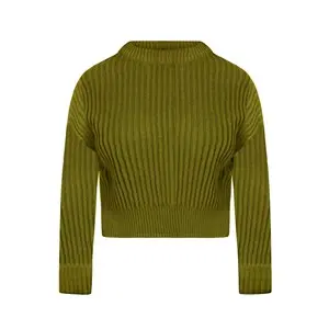 KNOWN SUPPLY Diamond Sweater Olive - Green