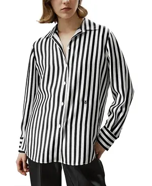 LILYSILK Amalfi Stripe Silk Shirt