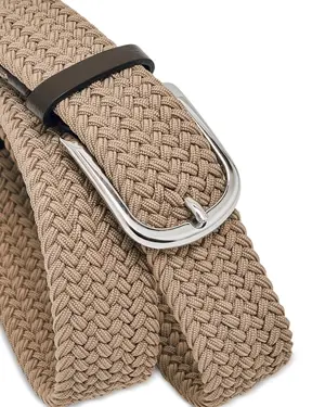 REISS Elmont Woven Belt - Stone