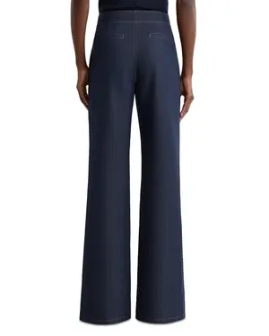 REISS Petite Edie Flare Pants In Denim