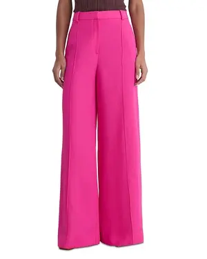 REISS Petite Charli Wide Leg Pants - Pink