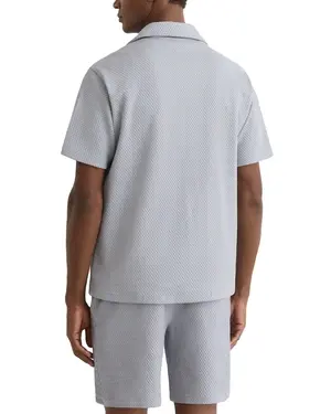 REISS Felipe Short Sleeve Jacquard Shirt