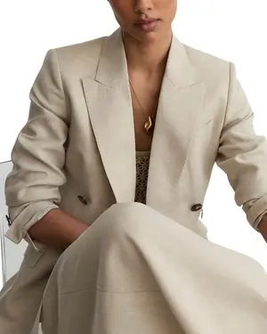 REISS Petites Kit Linen Blazer