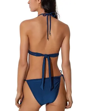 REISS Hennel Shimmer Bikini Top