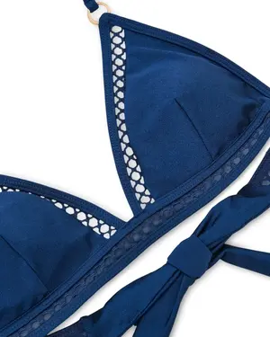 REISS Hennel Shimmer Bikini Top