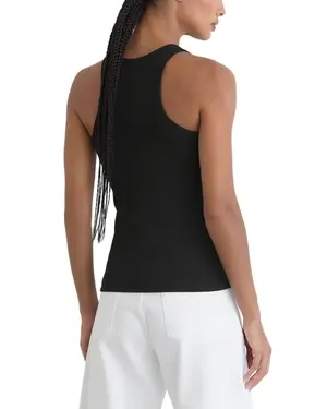 REISS Bella Round Neck Ribbed Vest