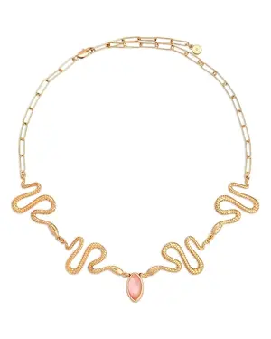 Ettika Serpentina Snake Choker Necklace - Pink