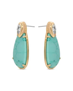 Ettika Majestic Cubic Zirconia & Stone Drop Earrings