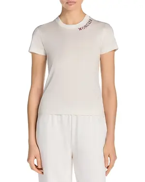 Moncler Short Sleeve Tee - Natural