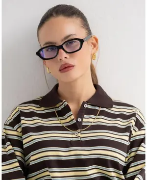 FREYRS EYEWEAR Tokyo Oval Blue Light Glasses - Black