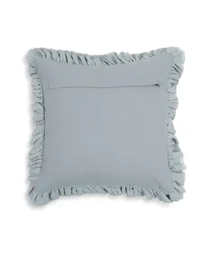 TOV FURNITURE Alessia Velvet Square Throw Pillow - Blue