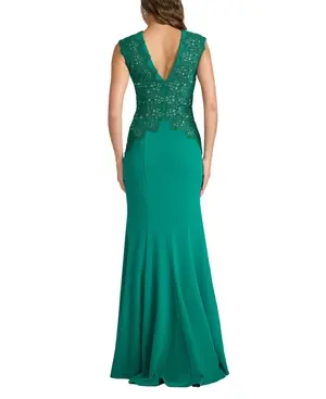 Tadashi Shoji Gant Embroidered Lace Gown