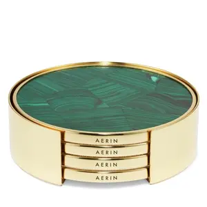 Aerin Lucas Mosaic Coasters, Set Of 4 - Malachite