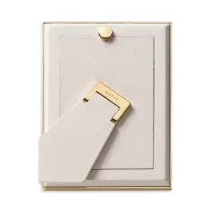 Aerin Classic Croc Leather Frame, 4 X 6 - Verde