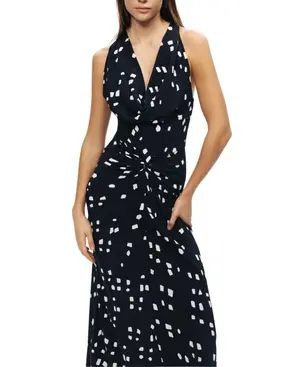 NOCTURNE Printed Halter Neck Maxi Dress