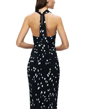 NOCTURNE Printed Halter Neck Maxi Dress