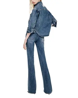 LEMIUNE Long Sleeve Denim Shirt