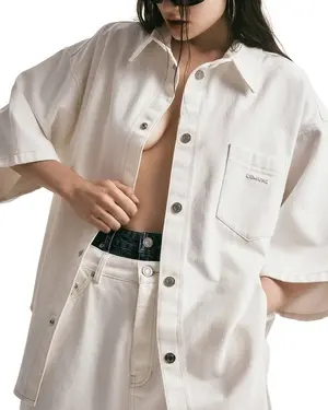 LEMIUNE Cotton Denim Shirt