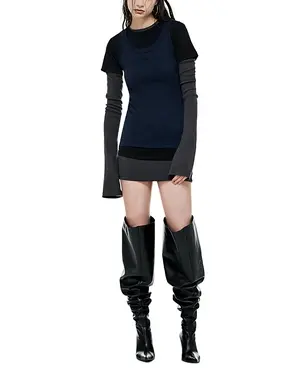 LEMIUNE 01 Layered Jersey Dress - Bk