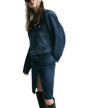 LEMIUNE 01 Denim Midi Skirt