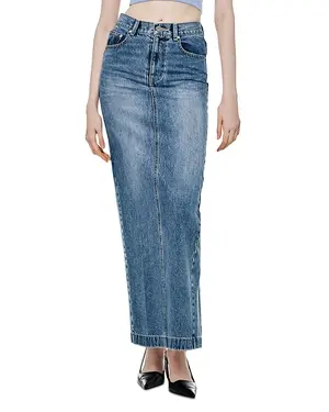 LEMIUNE 01 Denim Maxi Skirt - Mb