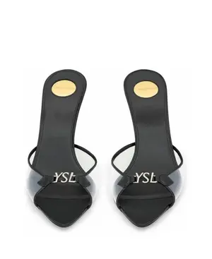 Saint Laurent Jerry Mules With Embellished Detailing - Black