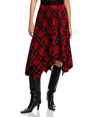 Alexander McQueen Tartan Pleated Skirt