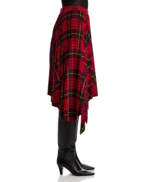 Alexander McQueen Tartan Pleated Skirt