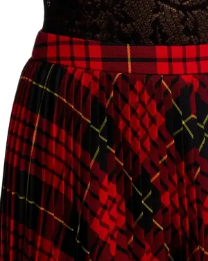 Alexander McQueen Tartan Pleated Skirt