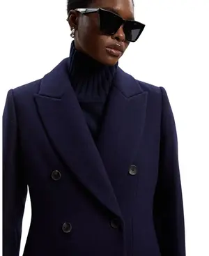 Karen Millen Double Breasted Tailored Midi Coat
