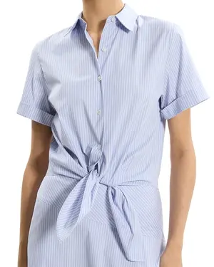 Theory Tie Front Short Sleeve Shirt