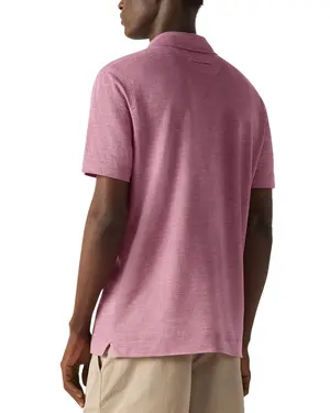 Zegna Oasi Lino Polo Shirt - Pink