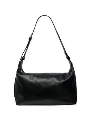 MARINE SERRE Leather Messenger Bag - Black