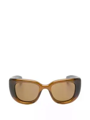 Saint Laurent Howl Rectangle-frame Sunglasses - Brown