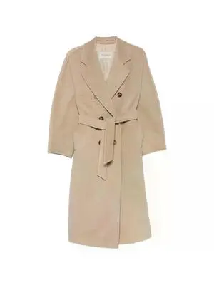 Max Mara Madame Double-breasted Belted Coat - Neutrals