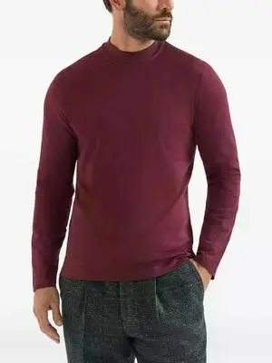 Brunello Cucinelli Cotton Jersey Long-sleeve Mock-neck T-shirt