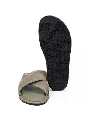 Karl Lagerfeld Criss-cross Suede Slides