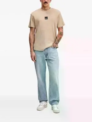 Karl Lagerfeld Waffle-knit Logo-patch T-shirt